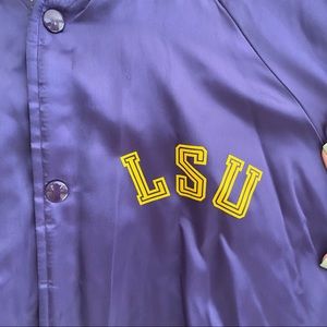 Chalkline | Jackets & Coats | Chalkline Satin Starter Lsu Bomber Jacket ...